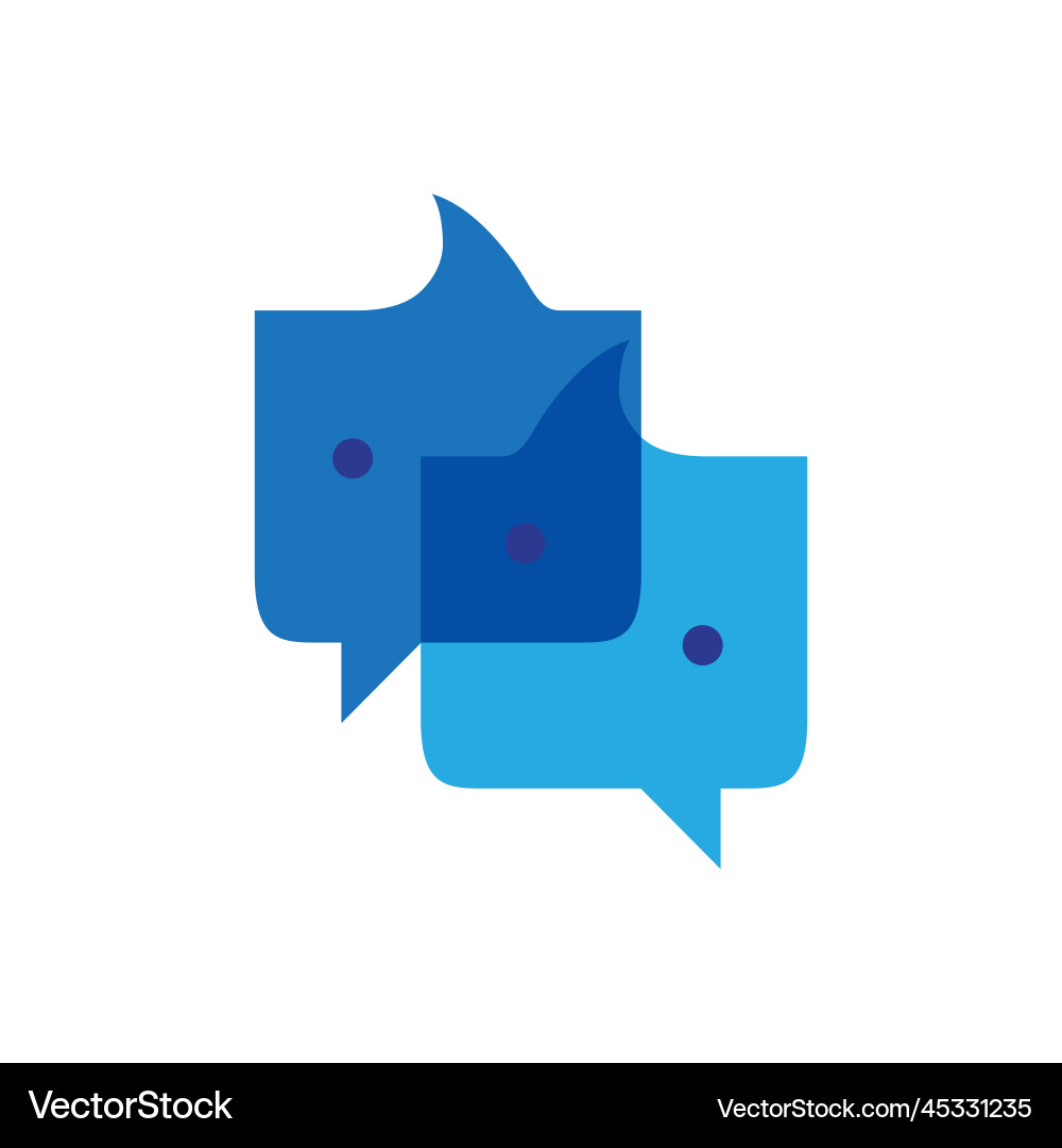 Abstract bubble chat icon logo Royalty Free Vector Image