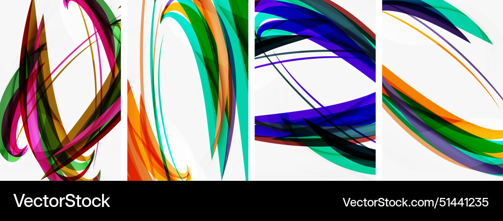 Abstract colorful wave posters for wallpaper Vector Image