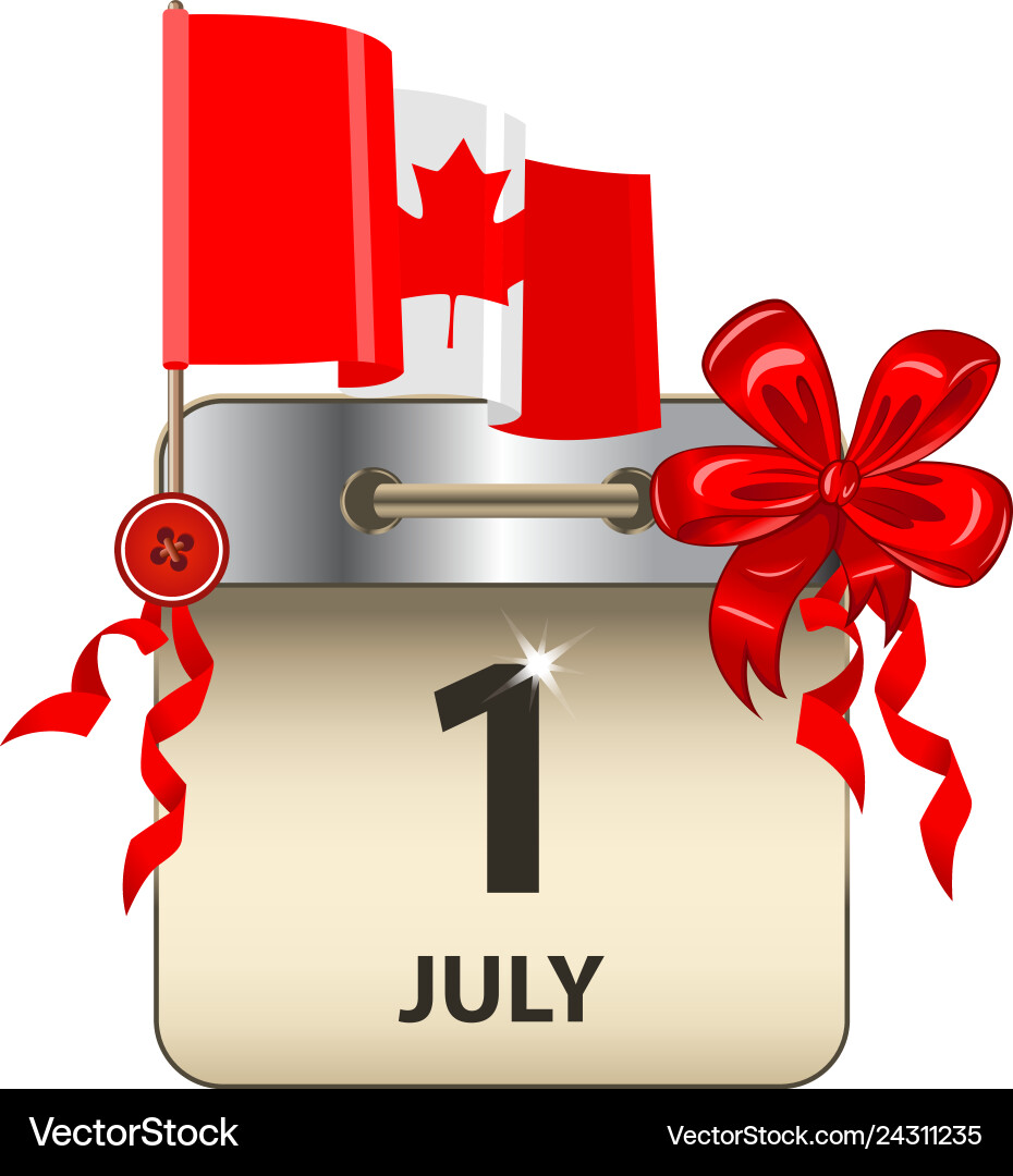 Canada day calendar Royalty Free Vector Image - VectorStock