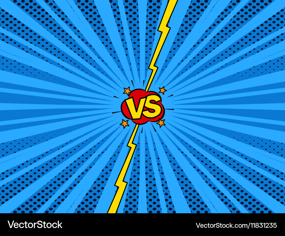 Comic book versus template background Royalty Free Vector