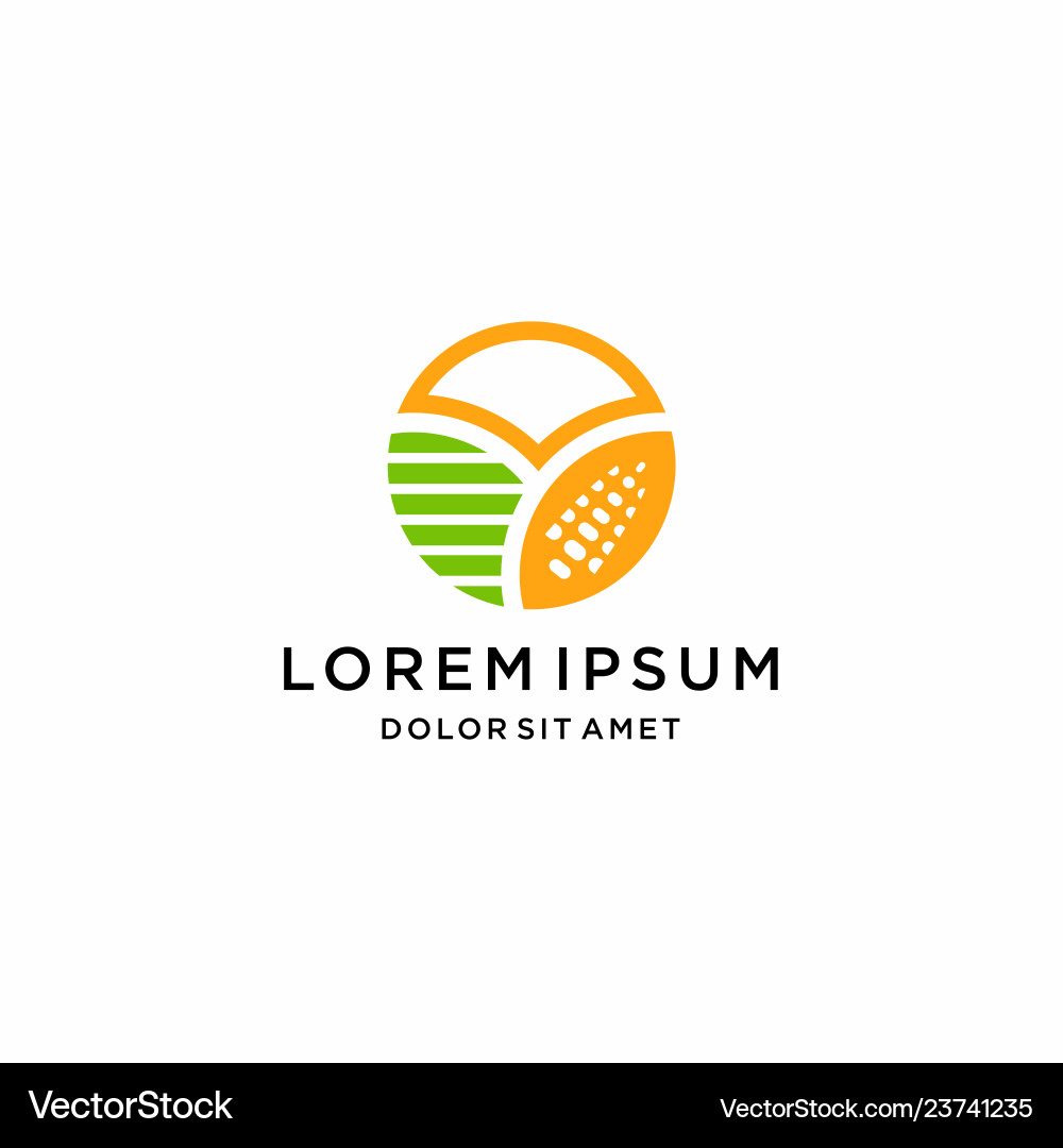 Corn Field Logo Icon - Farm & Agriculture Vector Image