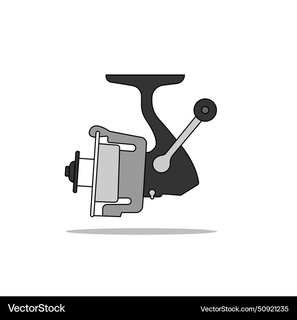 Fishing reel design icon Royalty Free Vector Image