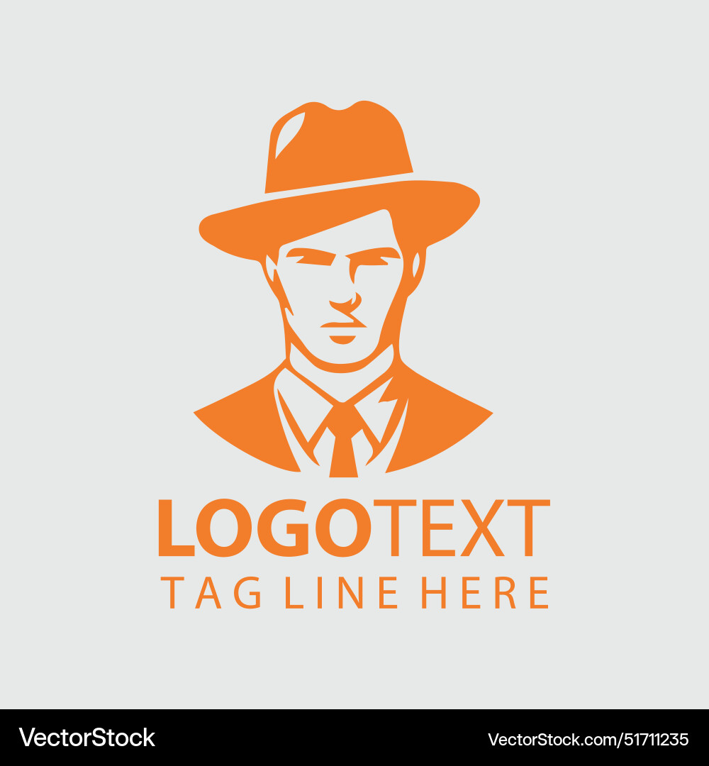 Gentle man logo Royalty Free Vector Image - VectorStock