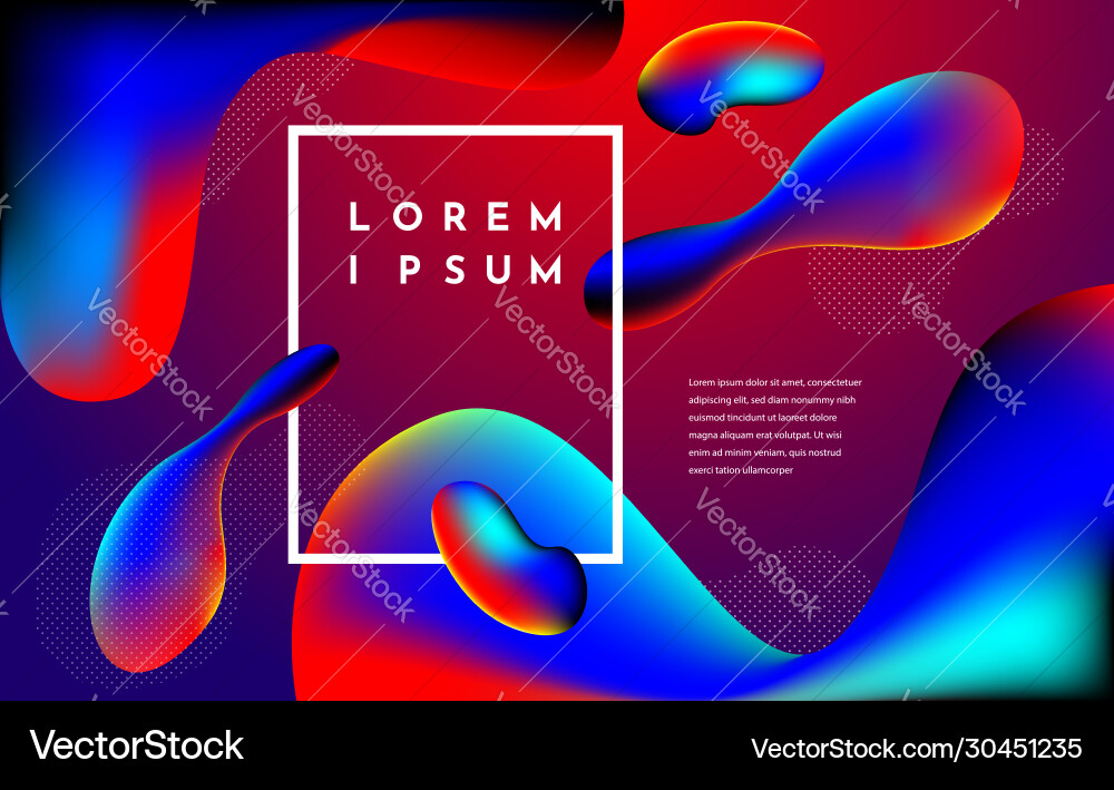 Liquid Ink Abstract Poster Royalty Free Vector Image