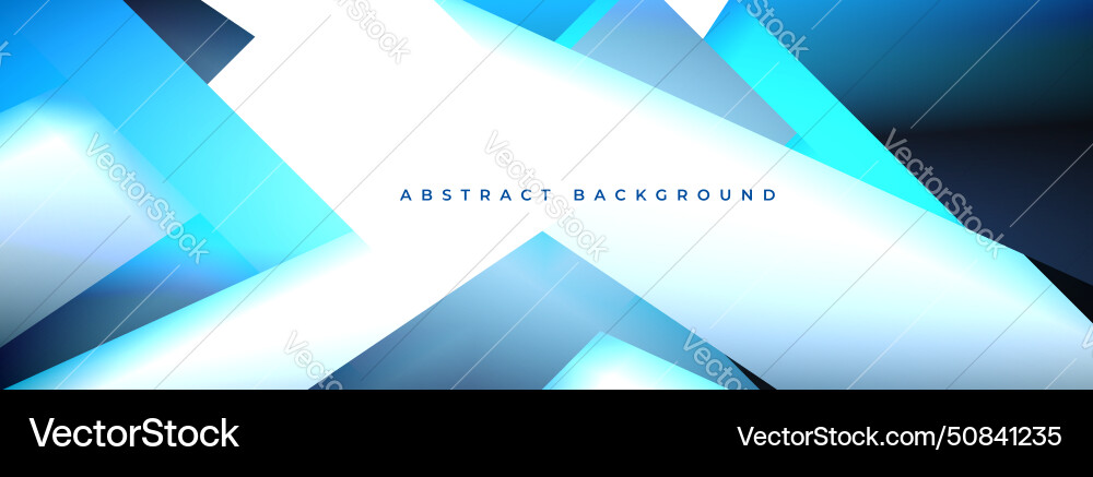 White and blue modern abstract wide banner Vector Image