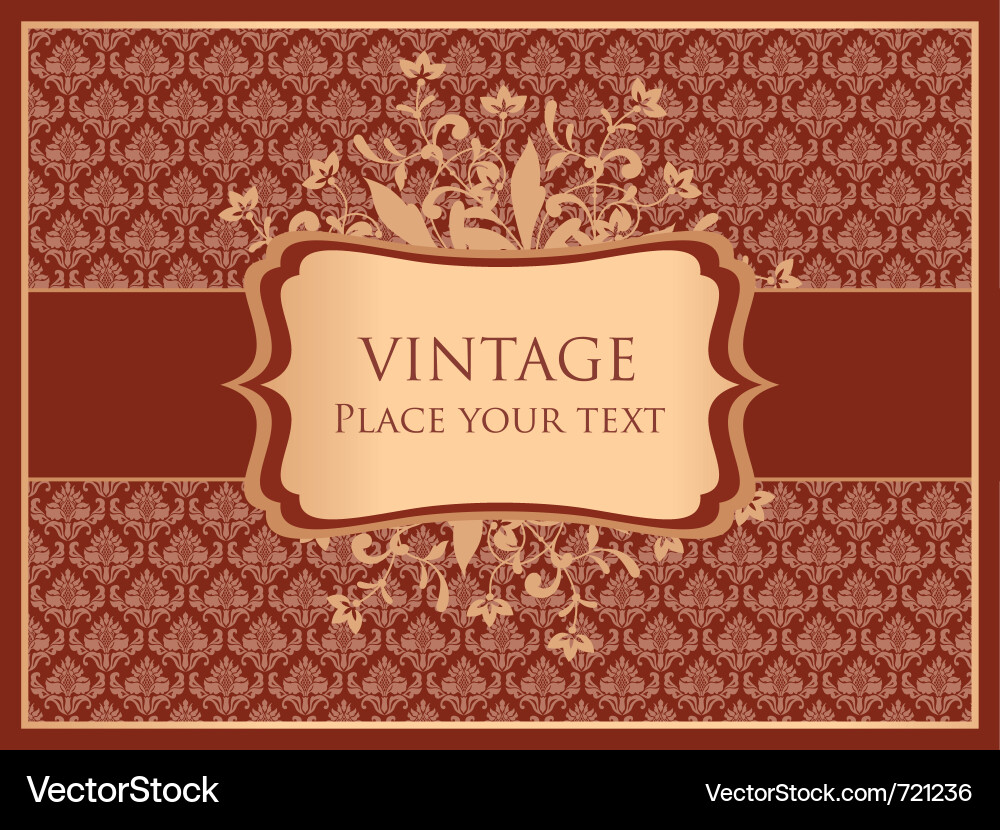 Retro Floral Damask Pattern Royalty Free Vector Image