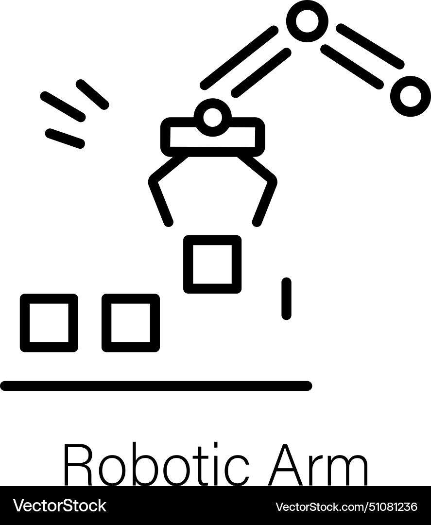 Robotic arm Royalty Free Vector Image - VectorStock