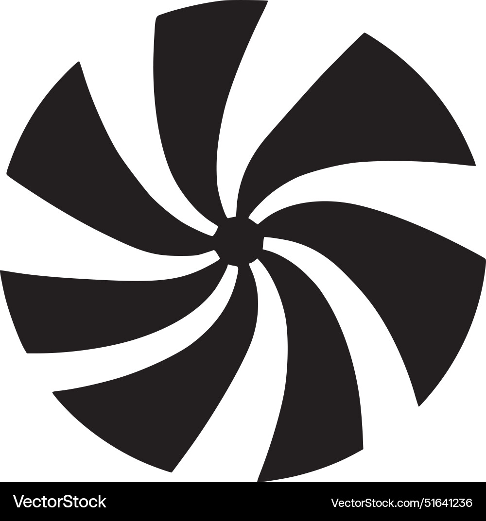 Wind spinner - black and white Royalty Free Vector Image