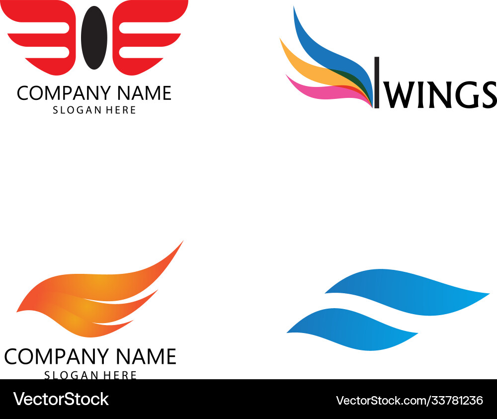 Wing logo symbol Royalty Free Vector Image - VectorStock