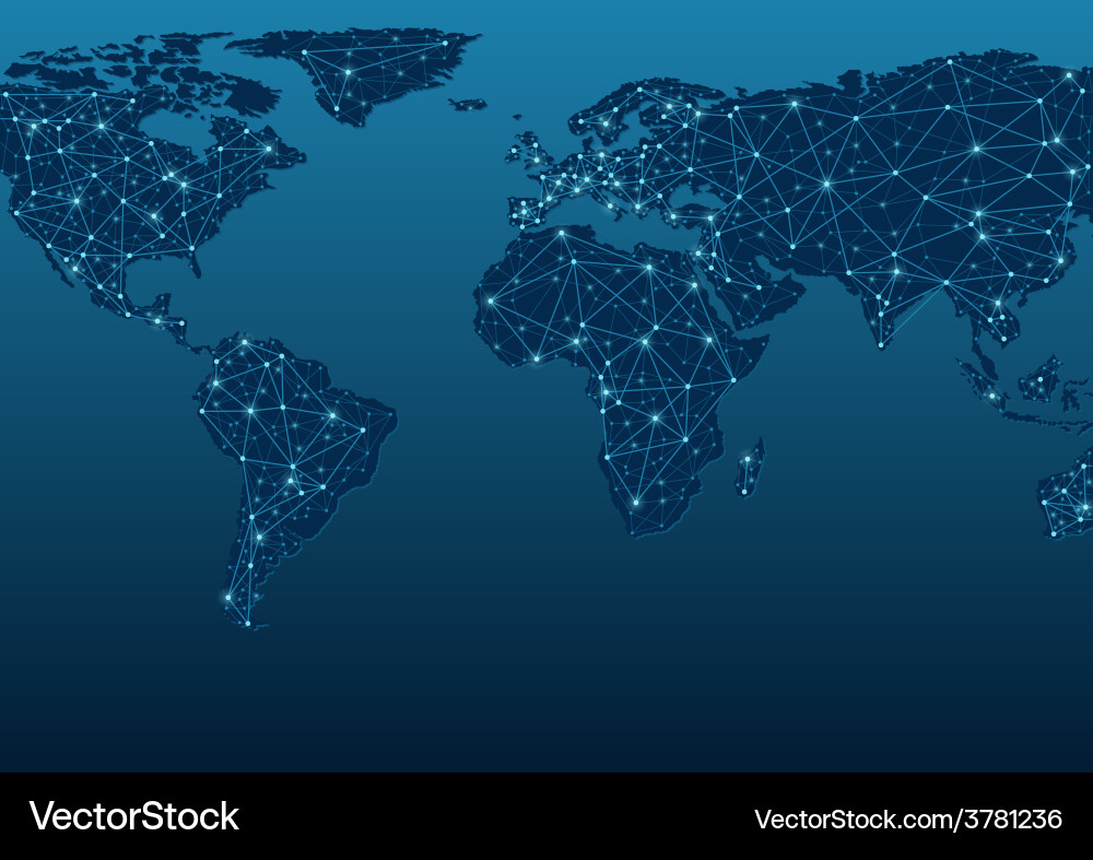 World map communications Royalty Free Vector Image