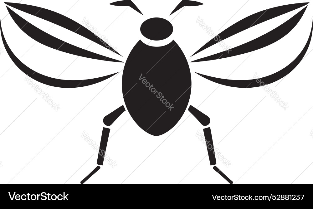 Black scourge icon venomous fly insignia Vector Image