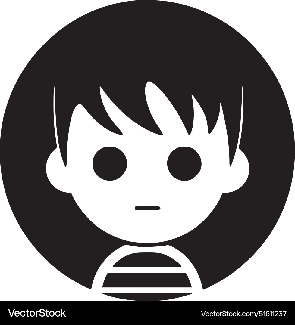 Kid - black and white isolated icon Royalty Free Vector