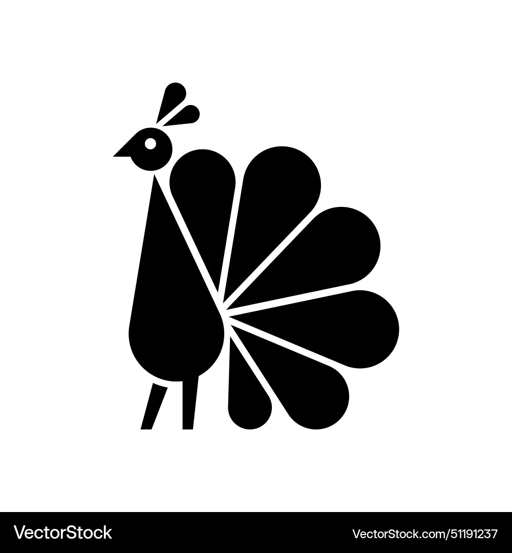 Peacock Logo Royalty Free Vector Image Vectorstock