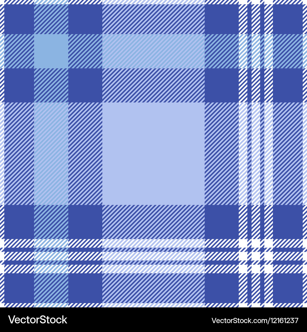 Seamless tartan pattern in blue and white Vector Image