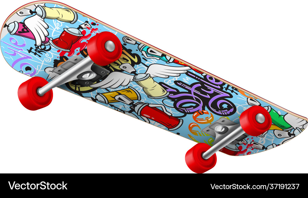 Skateboard realistic Royalty Free Vector Image