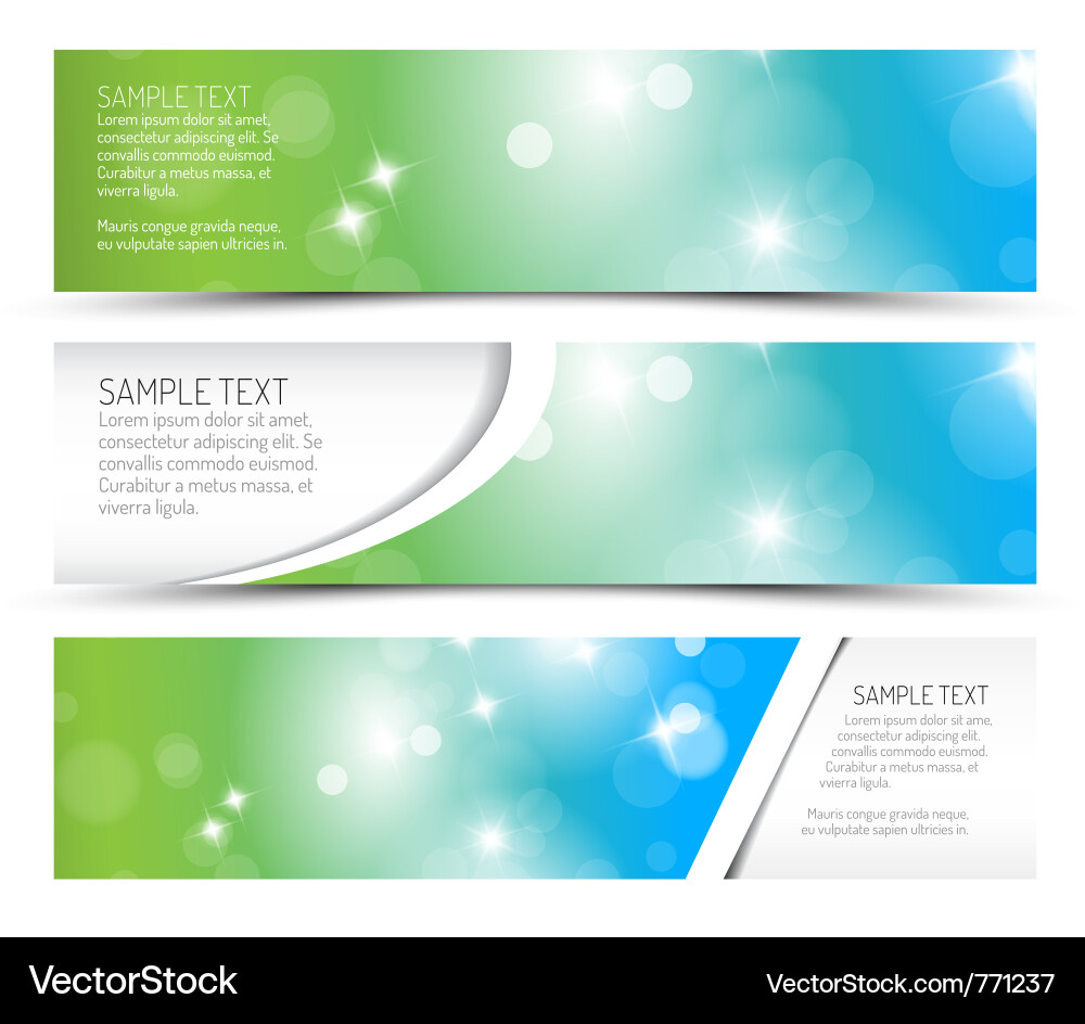Spring horizontal banners Royalty Free Vector Image