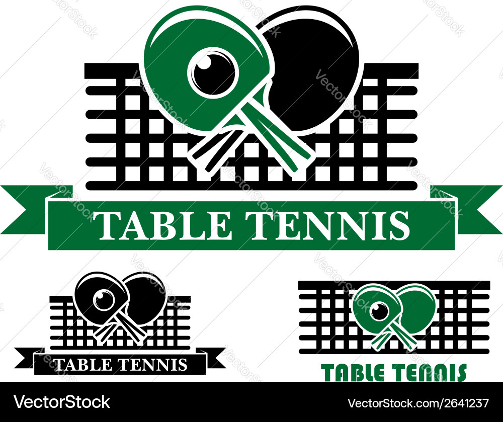 Table tennis emblems and symbols Royalty Free Vector Image