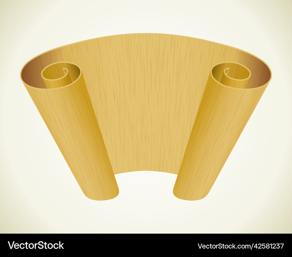 Unfolded beige paper scrolls template Royalty Free Vector