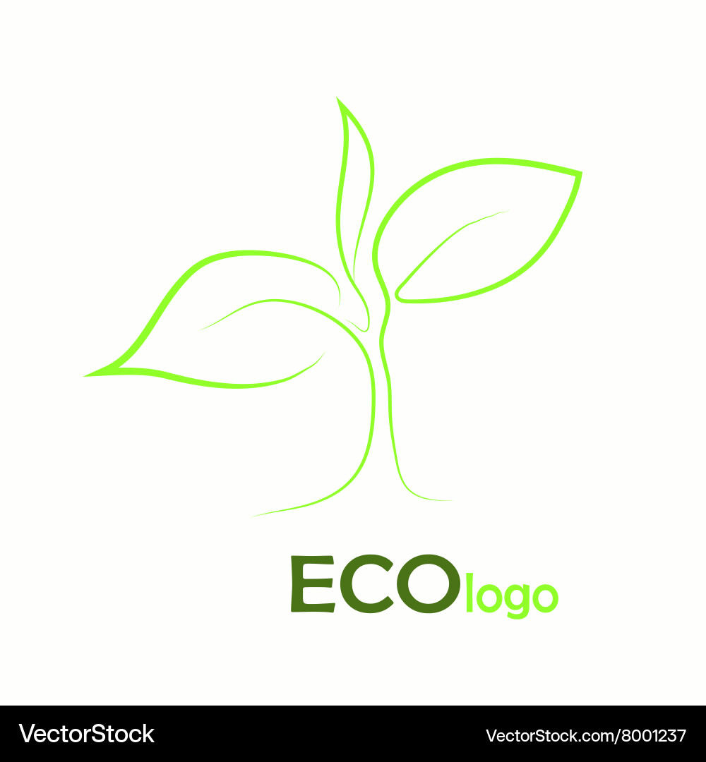 Verification eco logo design template elements Vector Image