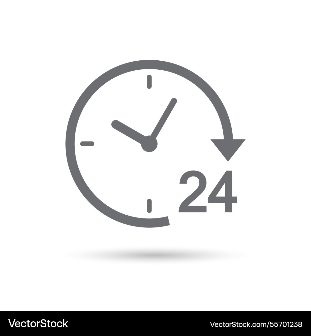 24 hours icon Royalty Free Vector Image - VectorStock