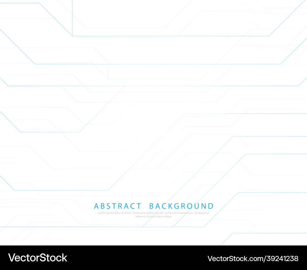 Abstract white and blue circuit lines board Vector Image
