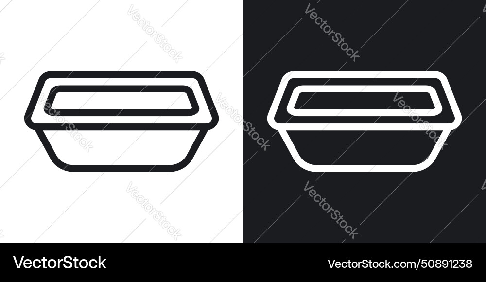 Aluminum foil food container icon set Royalty Free Vector