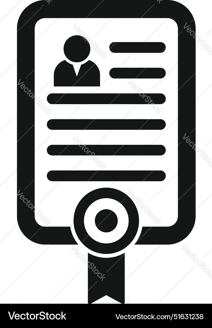 Official document with photo id and stamp Vector Image