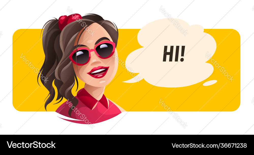Pretty girl face Royalty Free Vector Image - VectorStock
