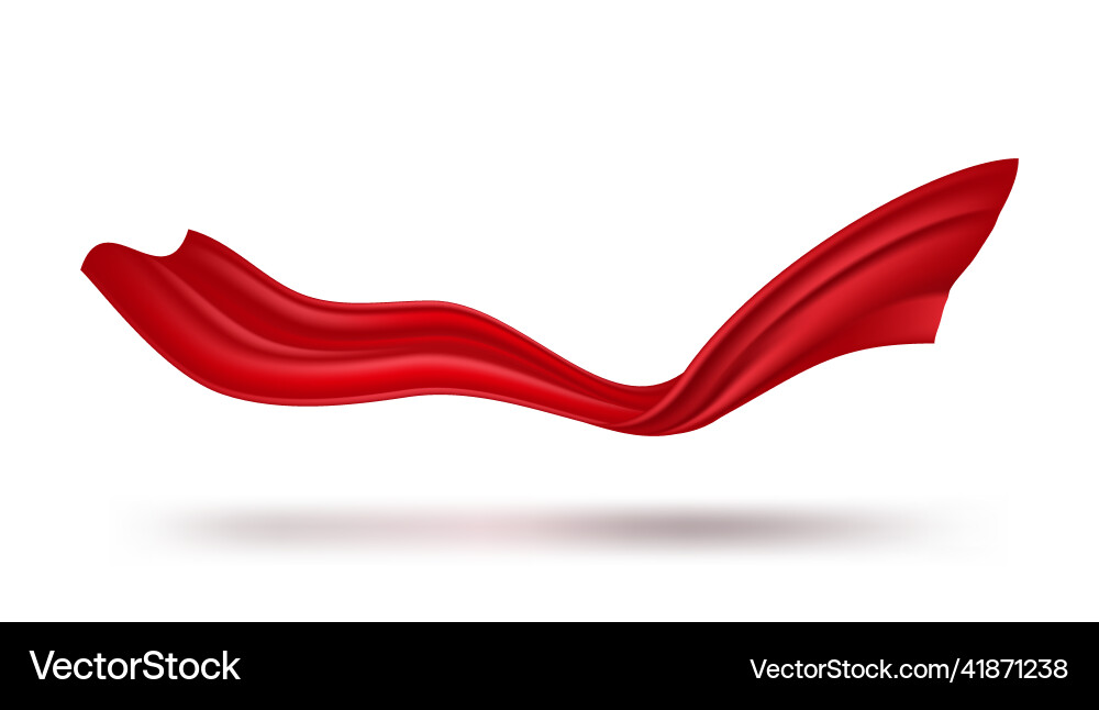 Red Silk Banner Processional Banner Of Saint Lucy, Red Fabric, 58x29