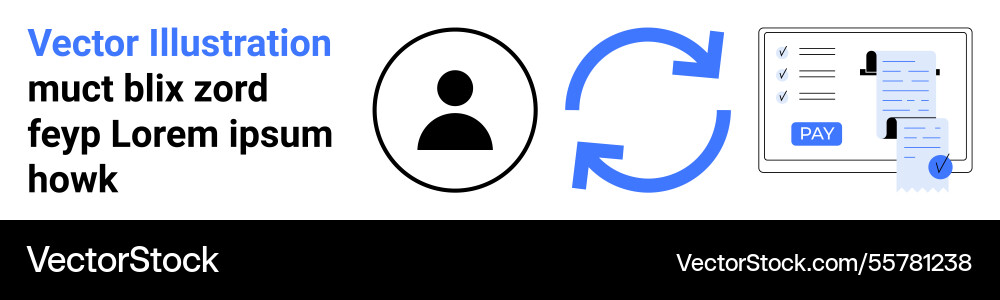 User profile management with data synchronization Vector Image