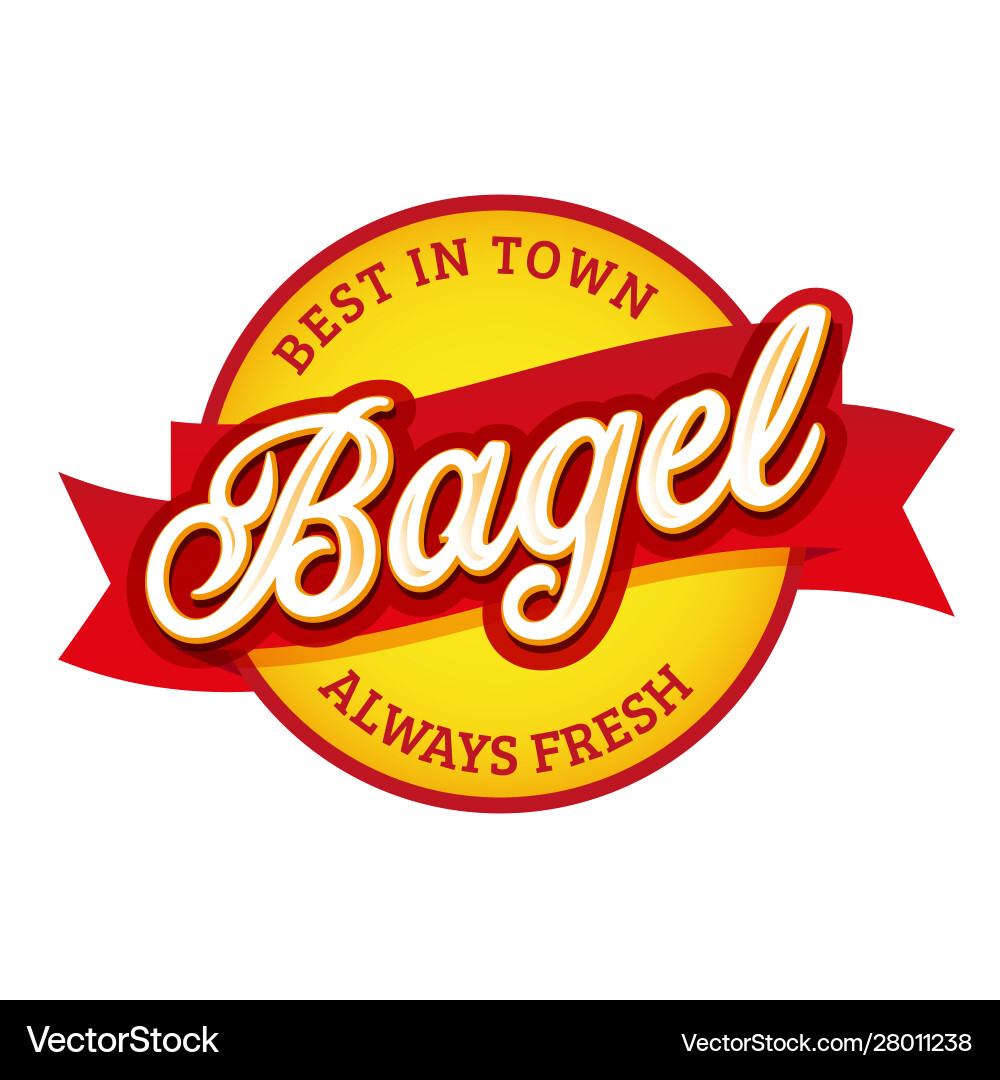 Vintage Bagel Sign Label Royalty Free Vector Image