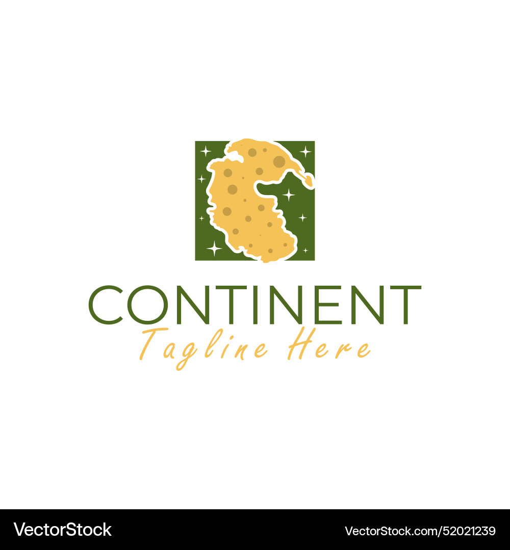 Ancient supercontinent pangaea logo Royalty Free Vector