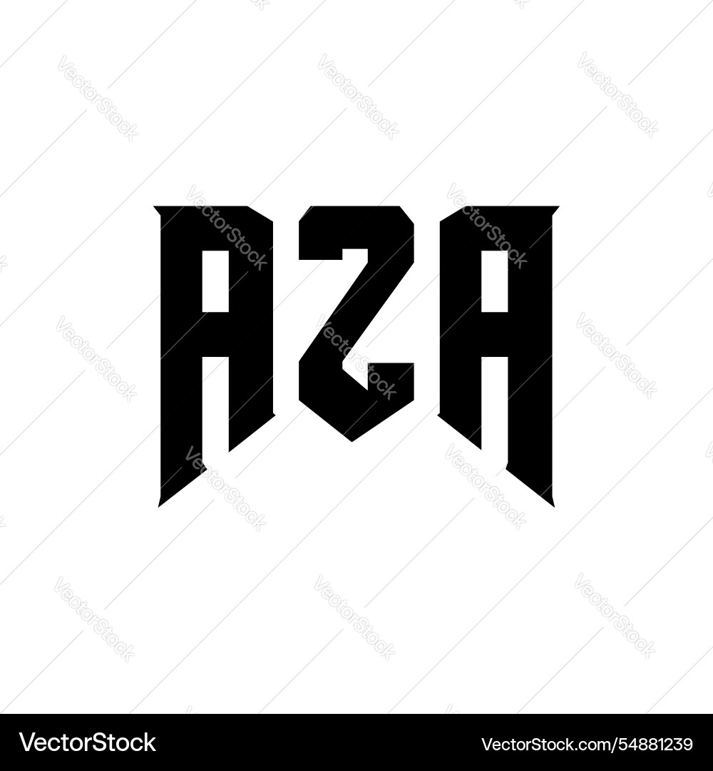 Aza letter logo design for technology company Vector Image