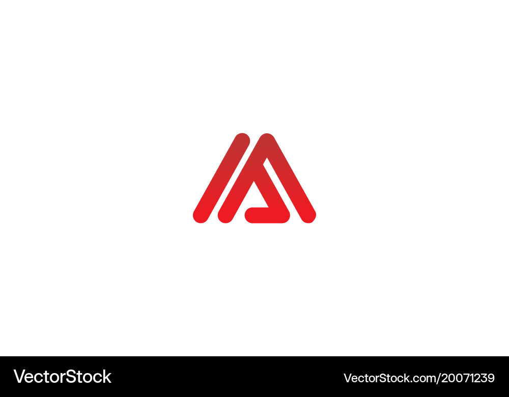 Letter m abstract company logo Royalty Free Vector Image