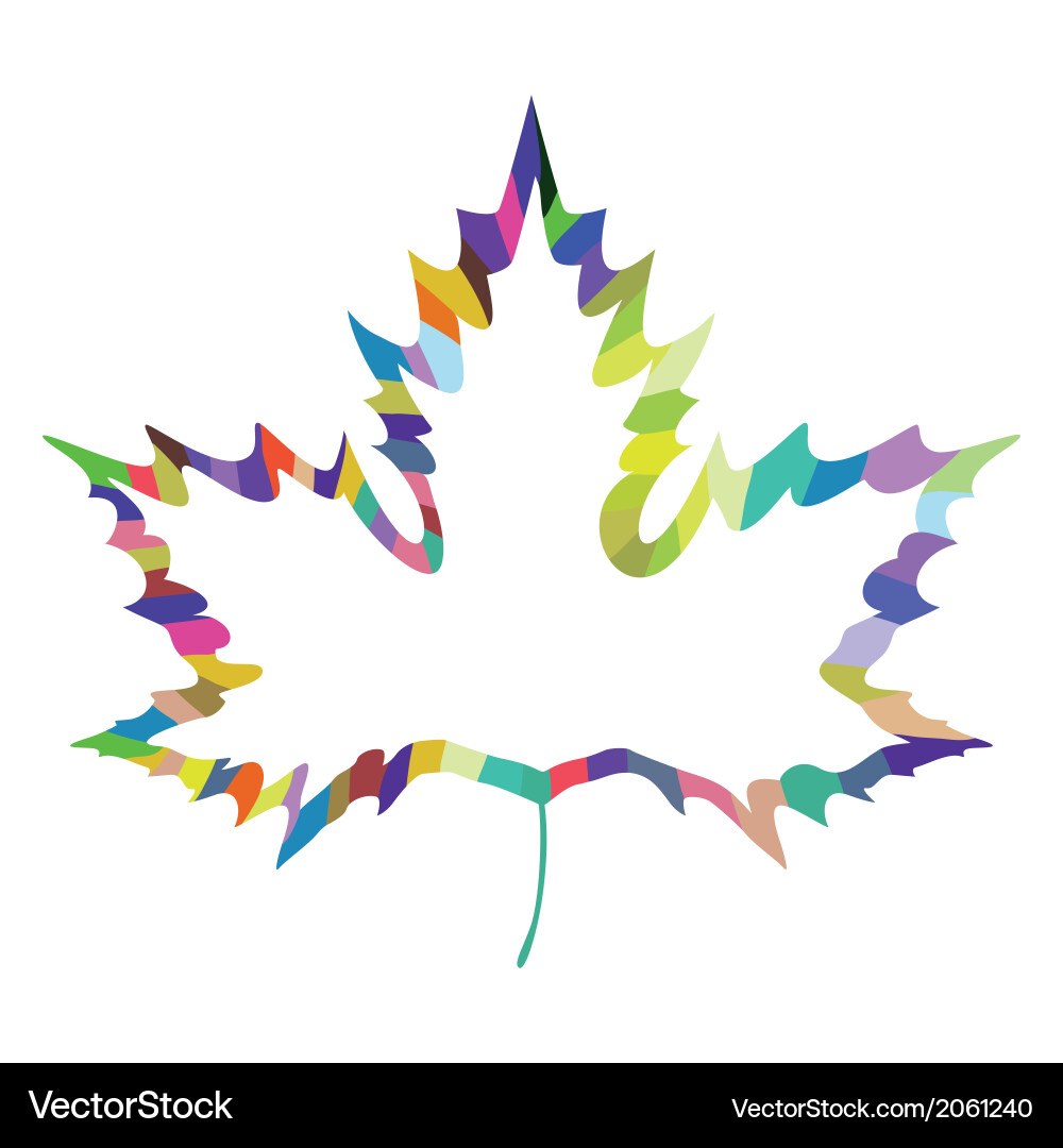 Colorful Maple Leaf Pattern Royalty Free Vector Image