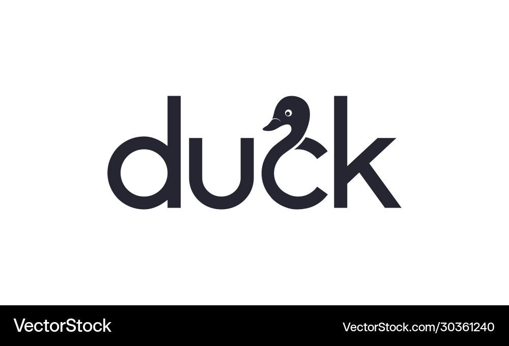 Creative duck for logo design concept Royalty Free Vector