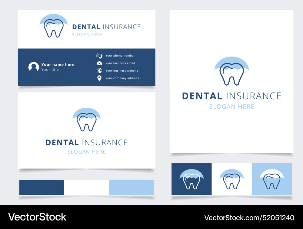 Dental insurance logo concept featuring a tooth Vector Image