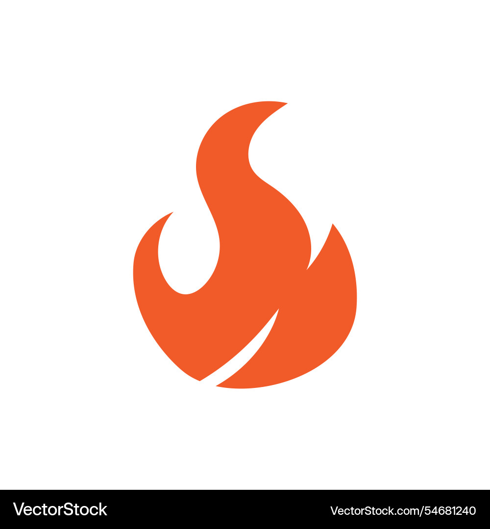 Fire logo design and fire symbol Royalty Free Vector Image