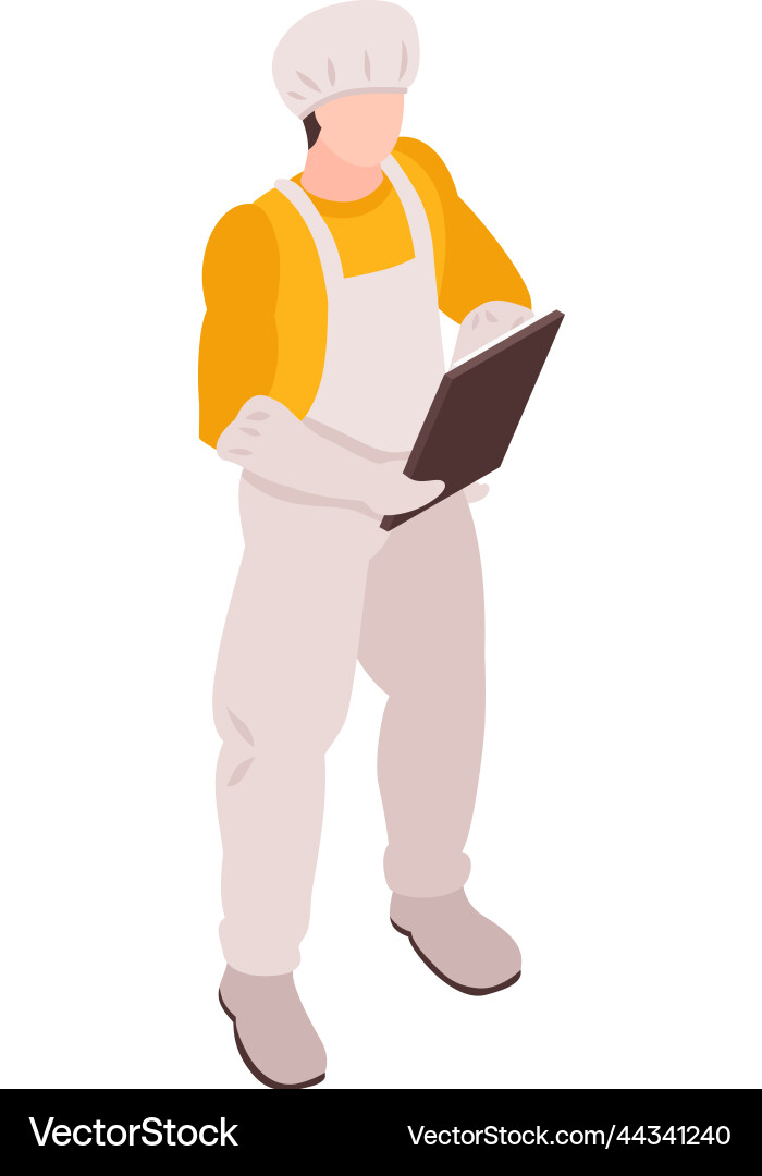 Isometric factory worker Royalty Free Vector Image