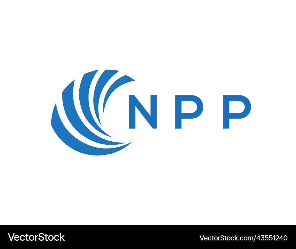Npp letter logo design on white background Vector Image