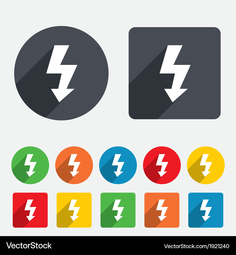Photo flash sign icon lightning symbol Royalty Free Vector