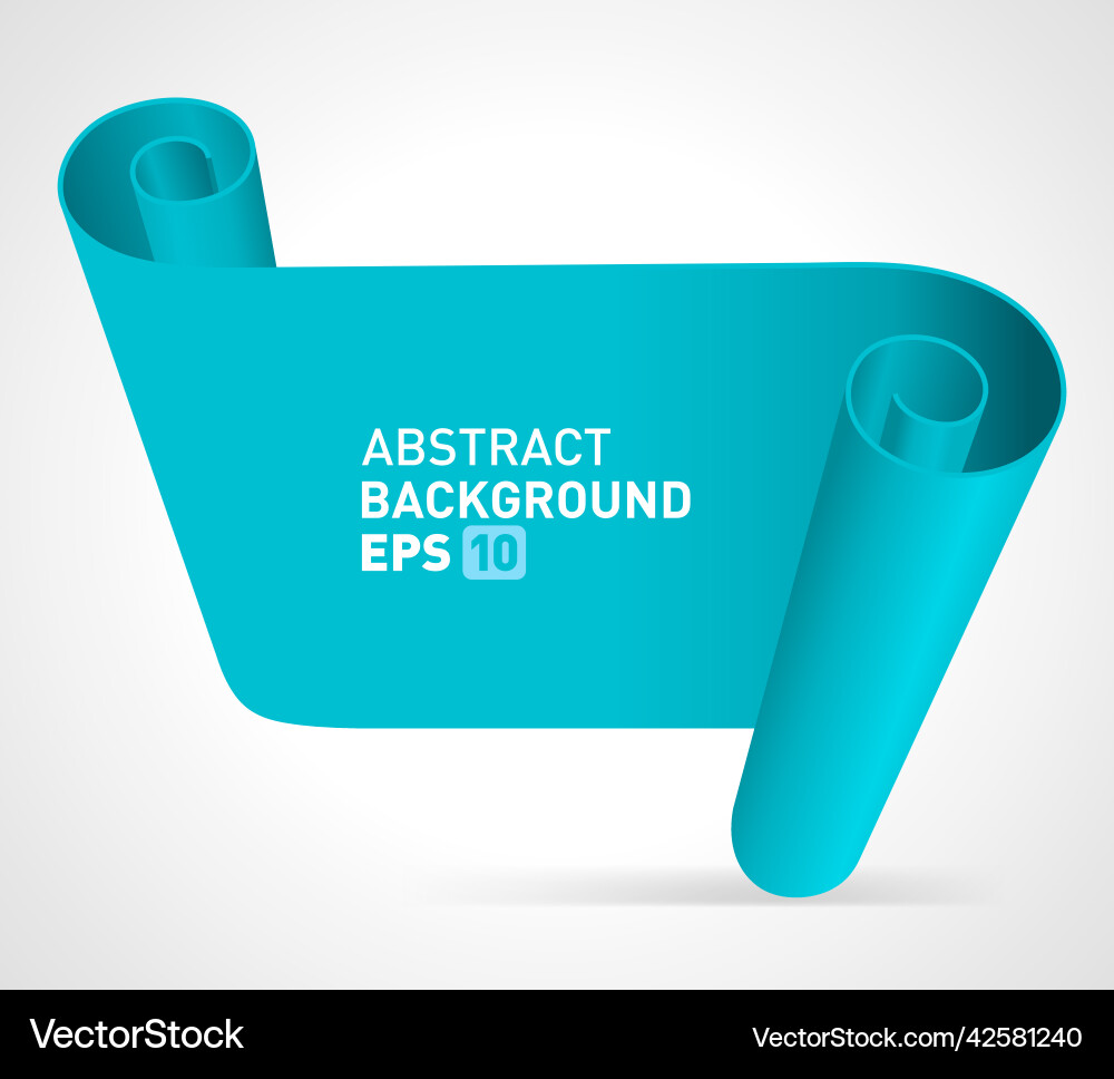 Unfolded blue scroll background rolled up Vector Image