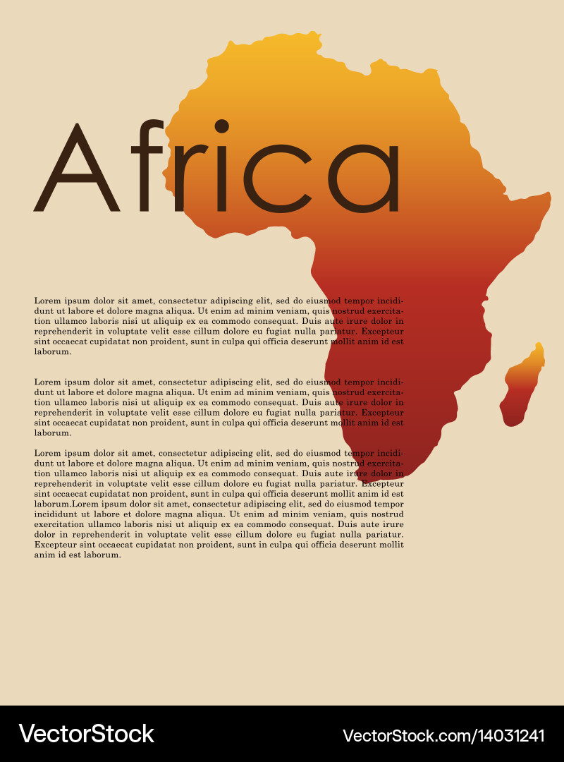Abstract map of africa Royalty Free Vector Image