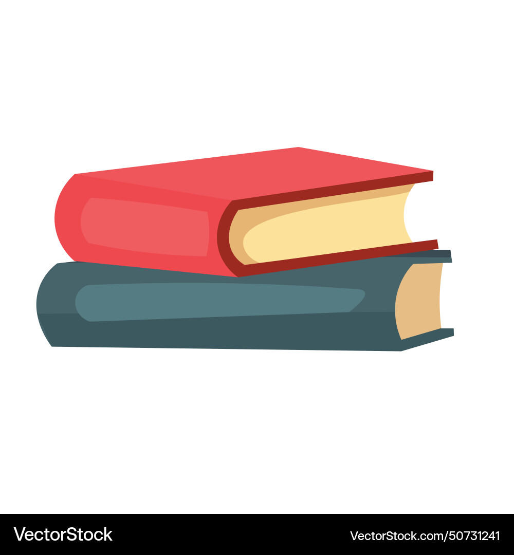 Book icon stacked of books Royalty Free Vector Image