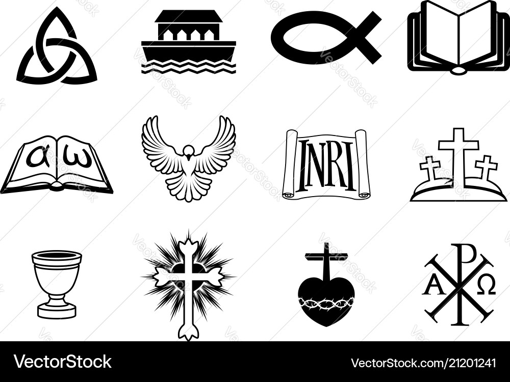 Christian icons Royalty Free Vector Image - VectorStock