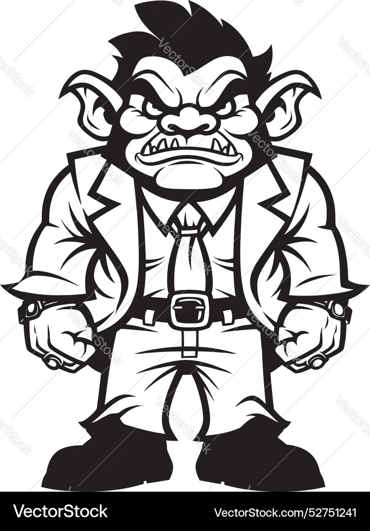 Executive enforcer corporate suit emblem stylish Vector Image