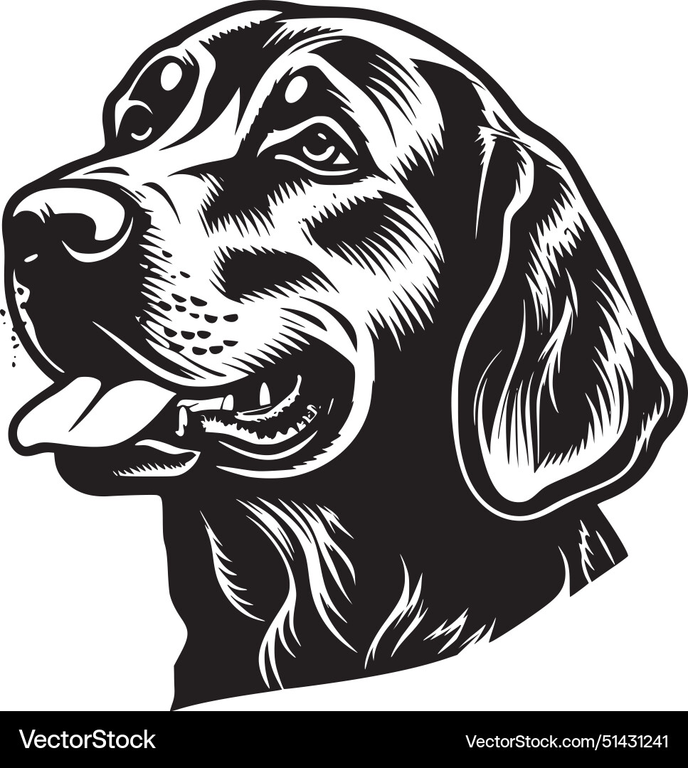 Labrador retriever - minimalist and flat logo Vector Image