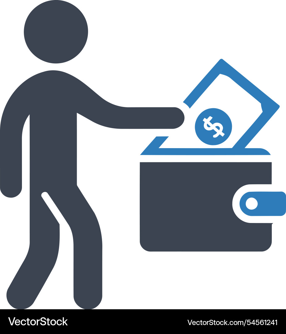 Money transaction icon on white background Vector Image