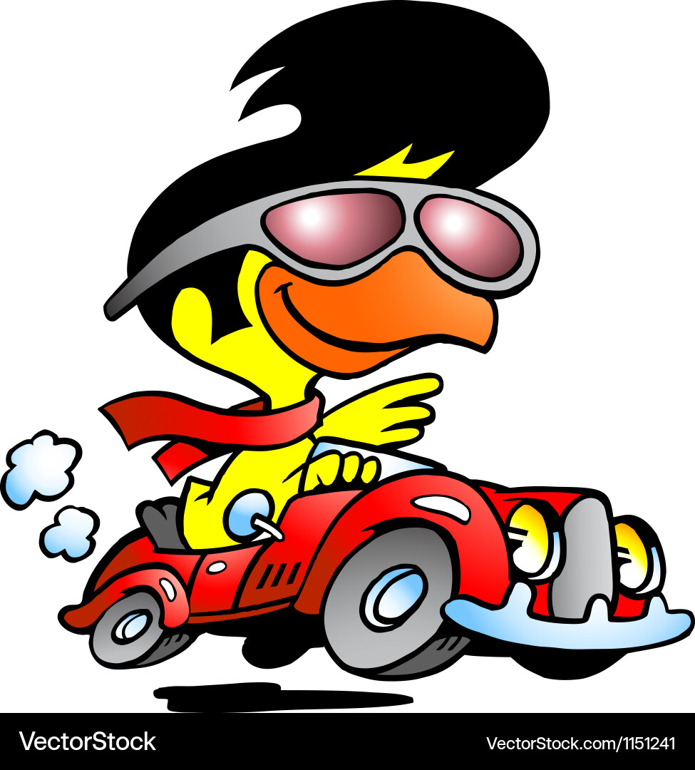 Racing Chicken Car Royalty Free Vector Image - VectorStock