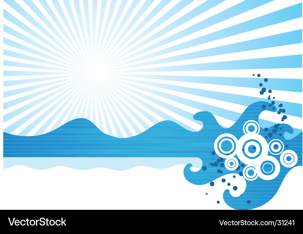 Sea waves Royalty Free Vector Image - VectorStock